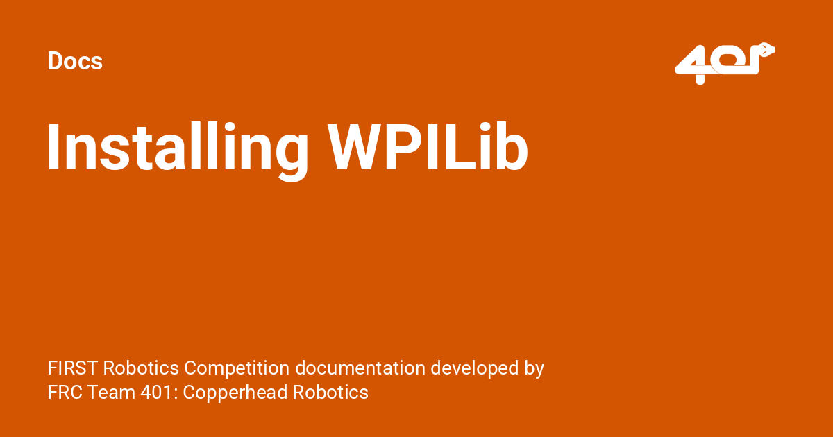 Installing WPILib - Docs