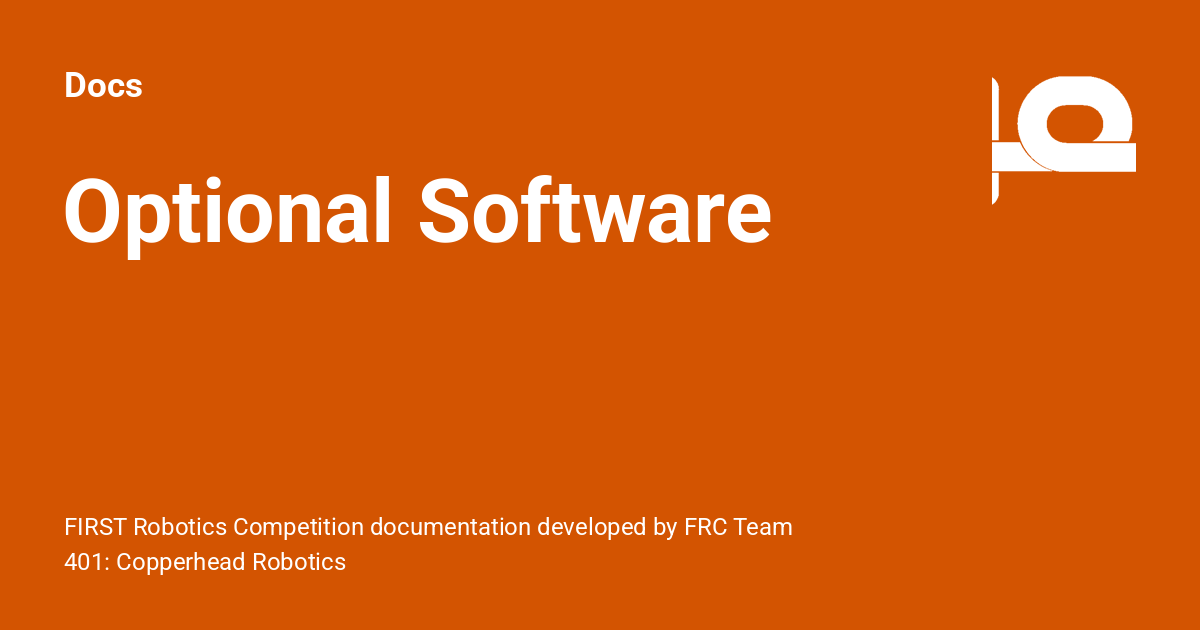 Optional Software - Docs